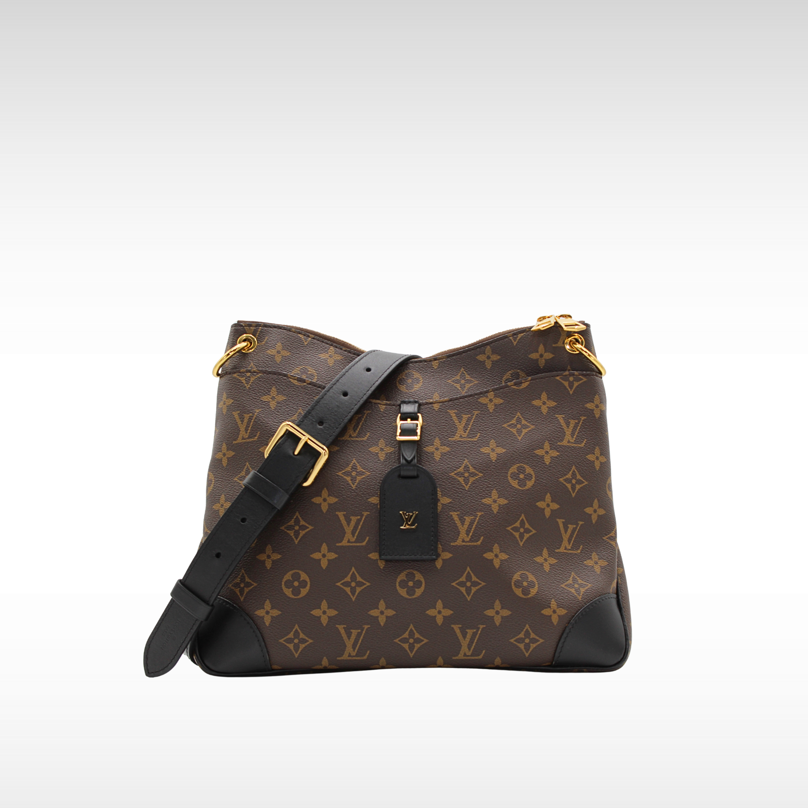 Odeon MM Monogram Coated Canvas Marron Shoulder Bag
